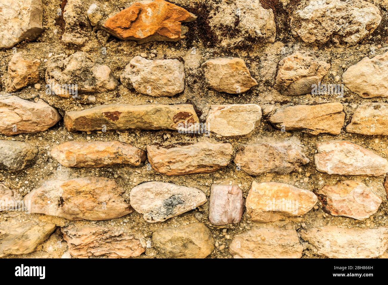 Background of ancient stone wall. Texture of old brick. Roman ...