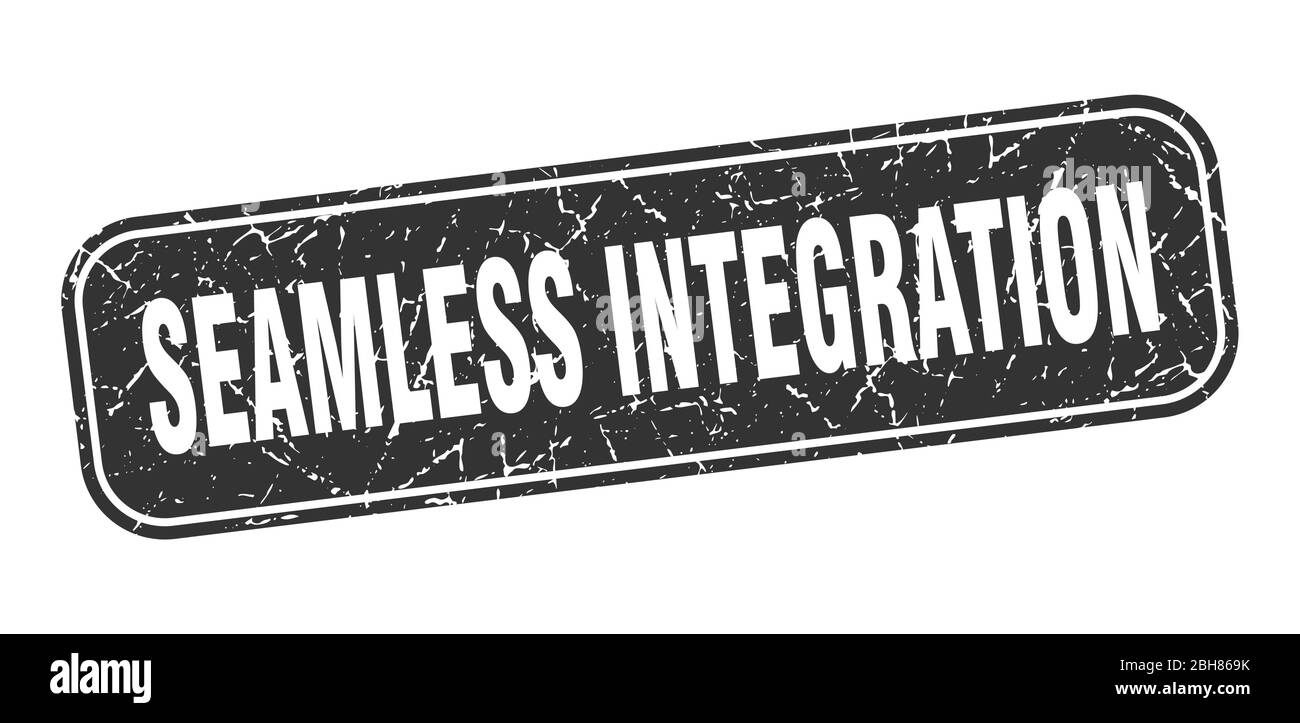 seamless integration stamp. seamless integration square grungy black sign Stock Vector Image ...