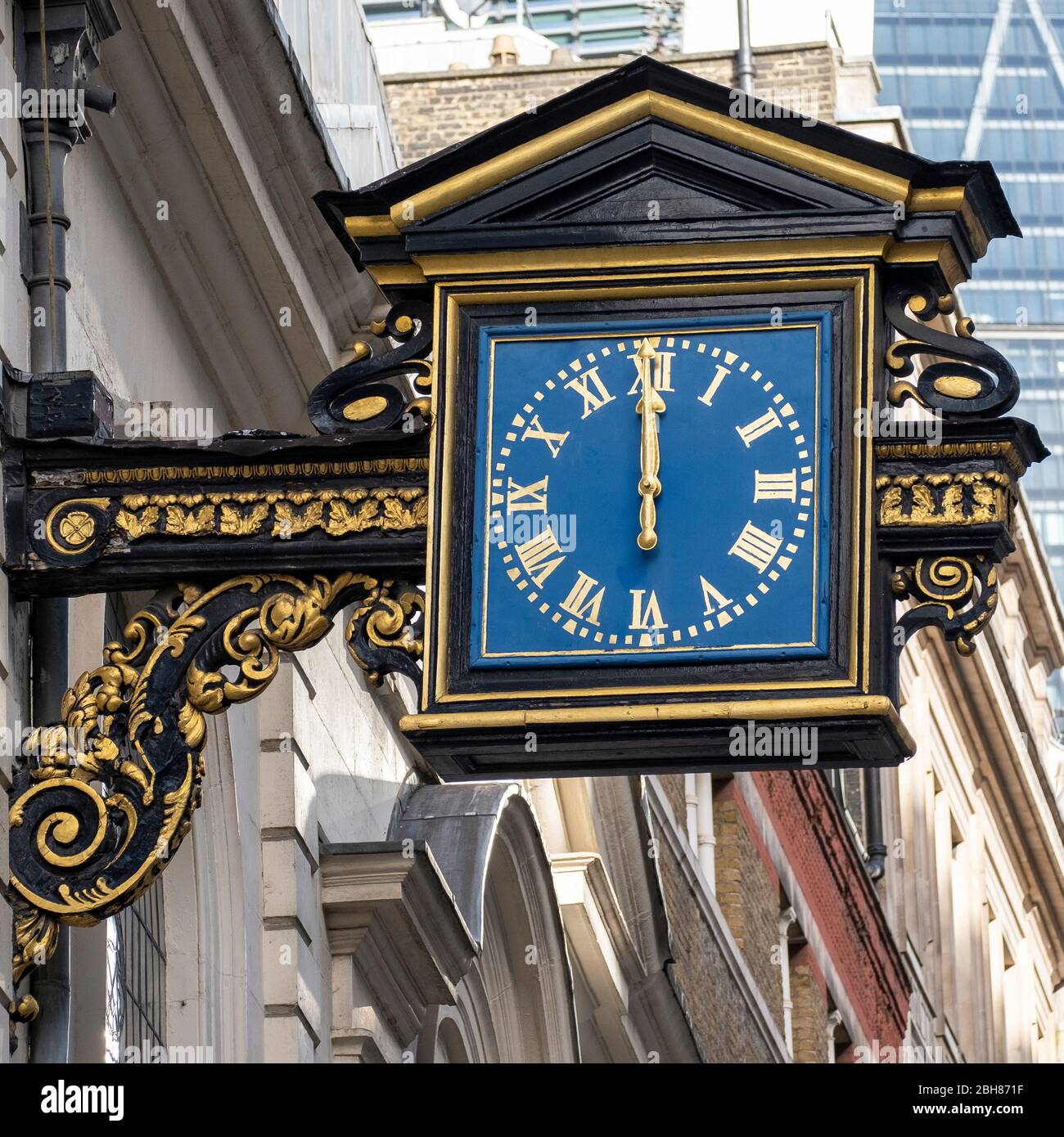 The clock on St Mary-at-Hill an Anglican parish church in the Ward of ...