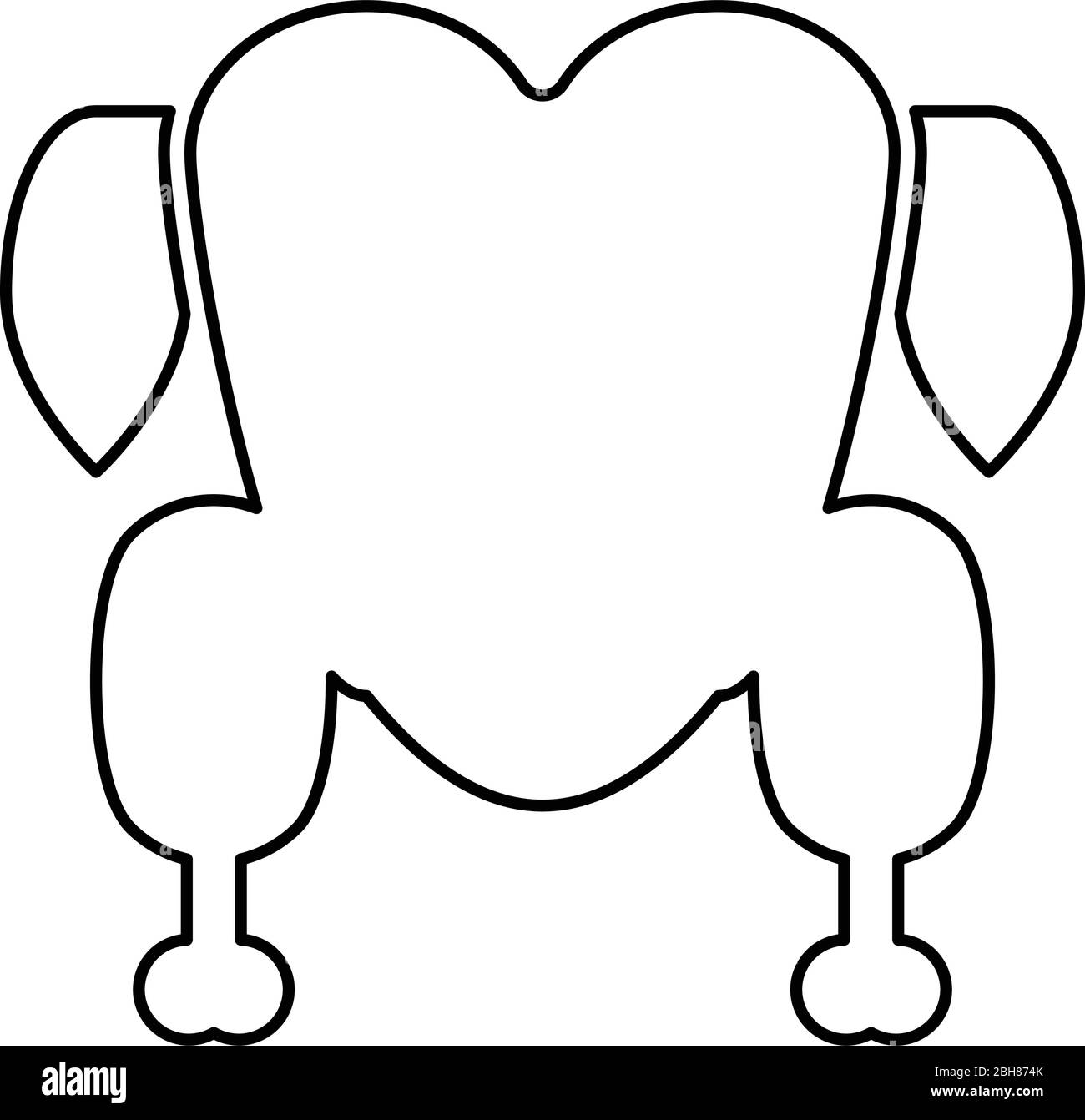 Chicken carcass raw Broiler meat Turkey food Hen farm product icon ...