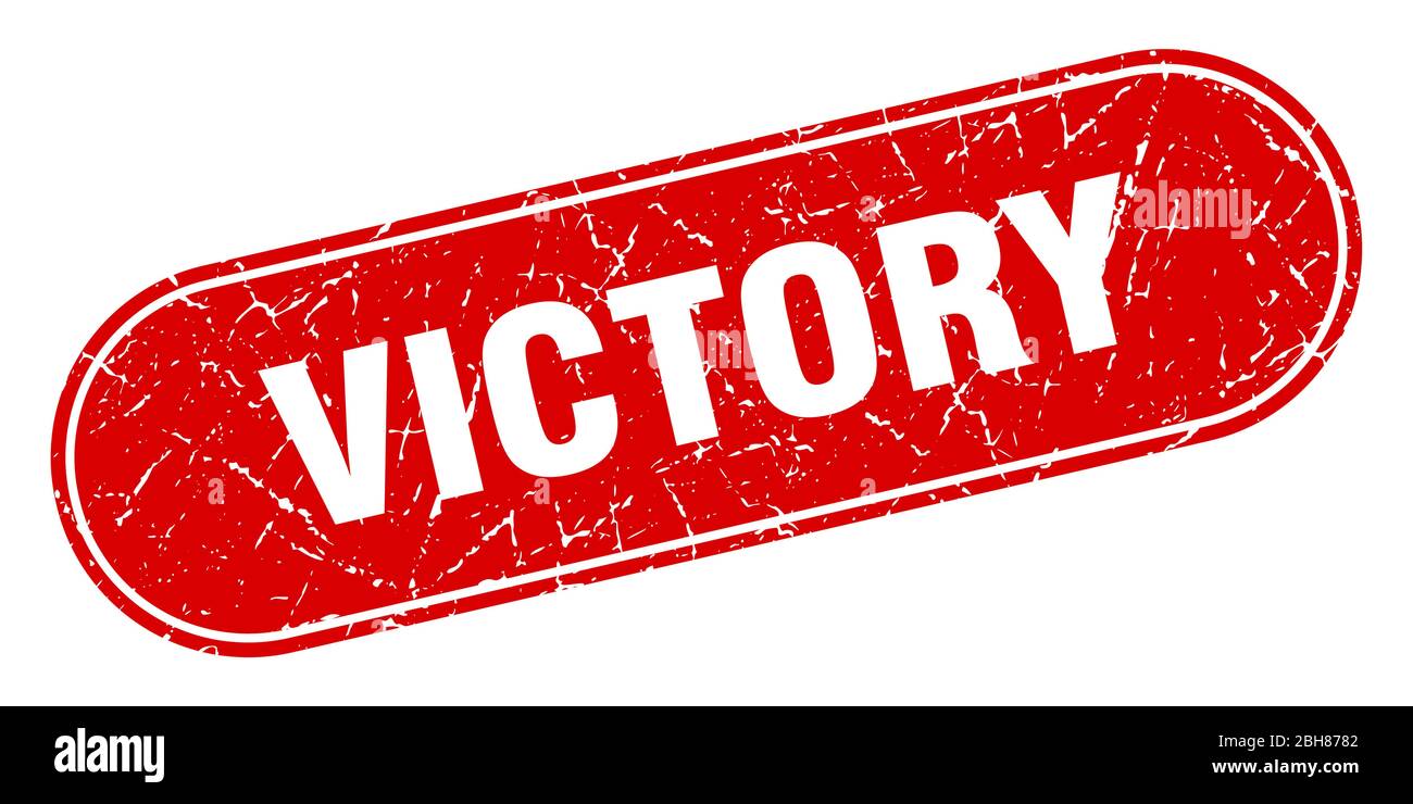 victory sign. victory grunge red stamp. Label Stock Vector Image & Art ...