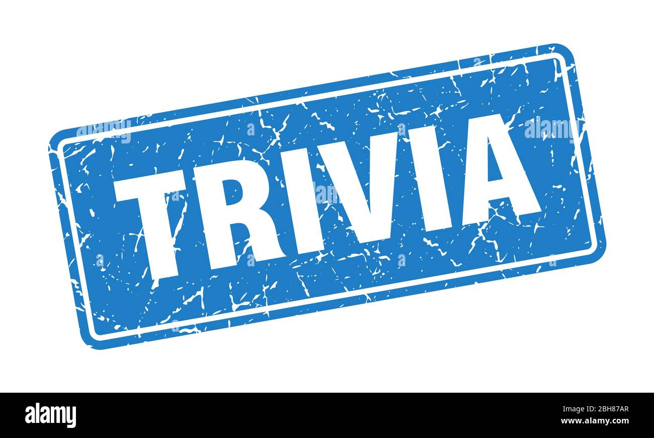trivia stamp. trivia vintage blue label. Sign Stock Vector Image & Art ...