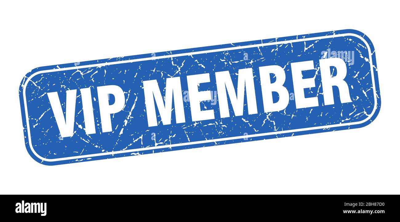 vip member stamp. vip member square grungy blue sign Stock Vector Image ...