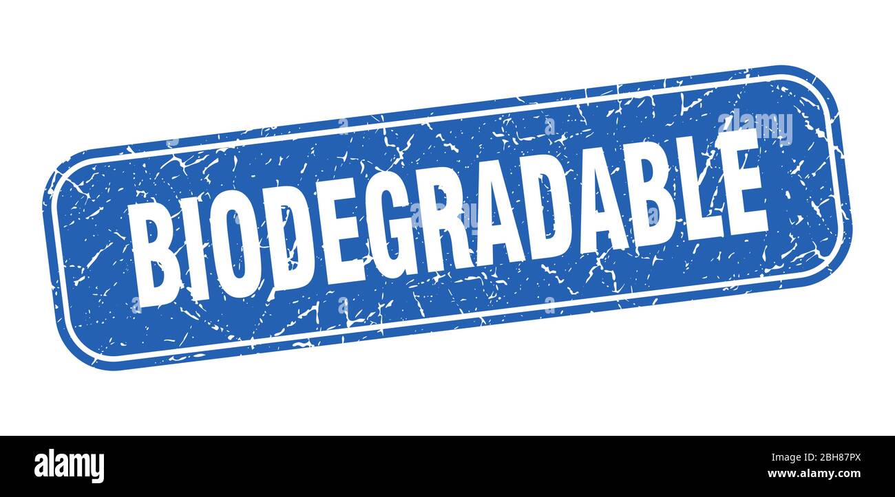 biodegradable stamp. biodegradable square grungy blue sign Stock Vector Image & Art - Alamy