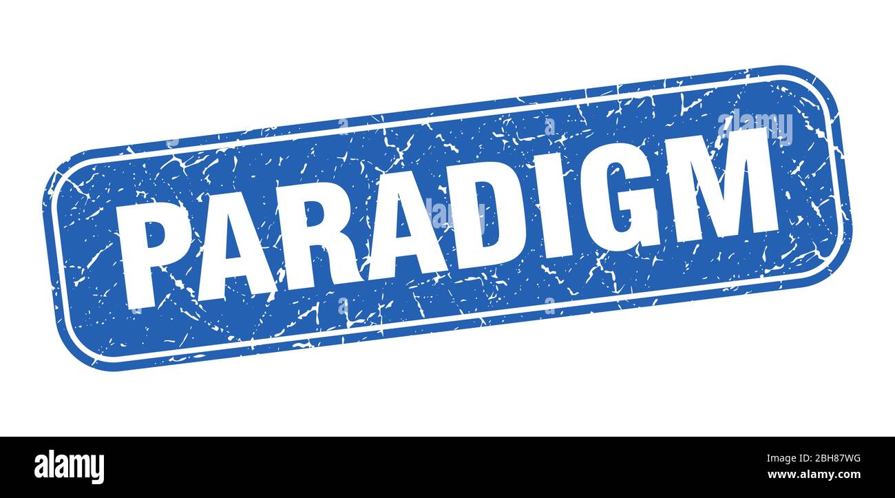 paradigm stamp. paradigm square grungy blue sign Stock Vector Image ...