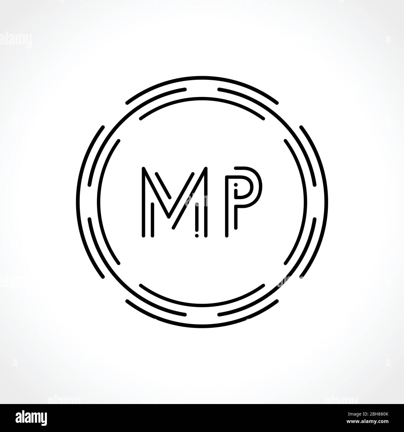 Initial MP letter Logo Design vector Template. Abstract Letter MP logo Design Stock Vector Image ...