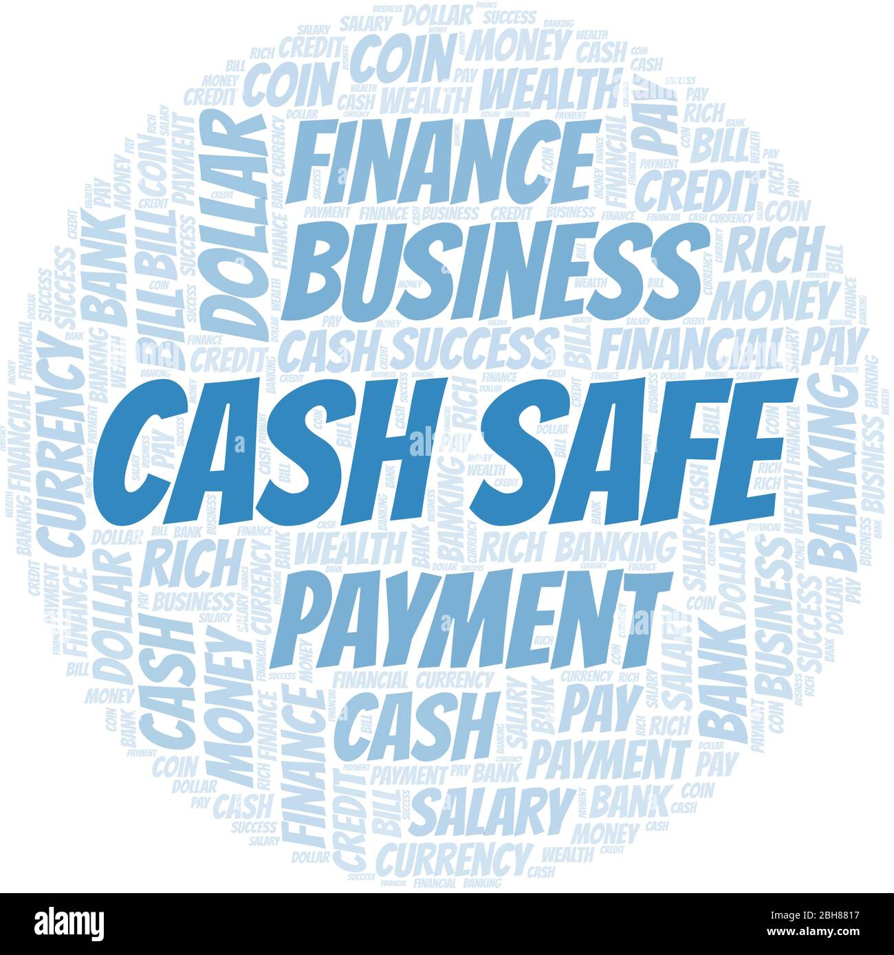 Cash Safe typography vector word cloud. Wordcloud collage made with the ...