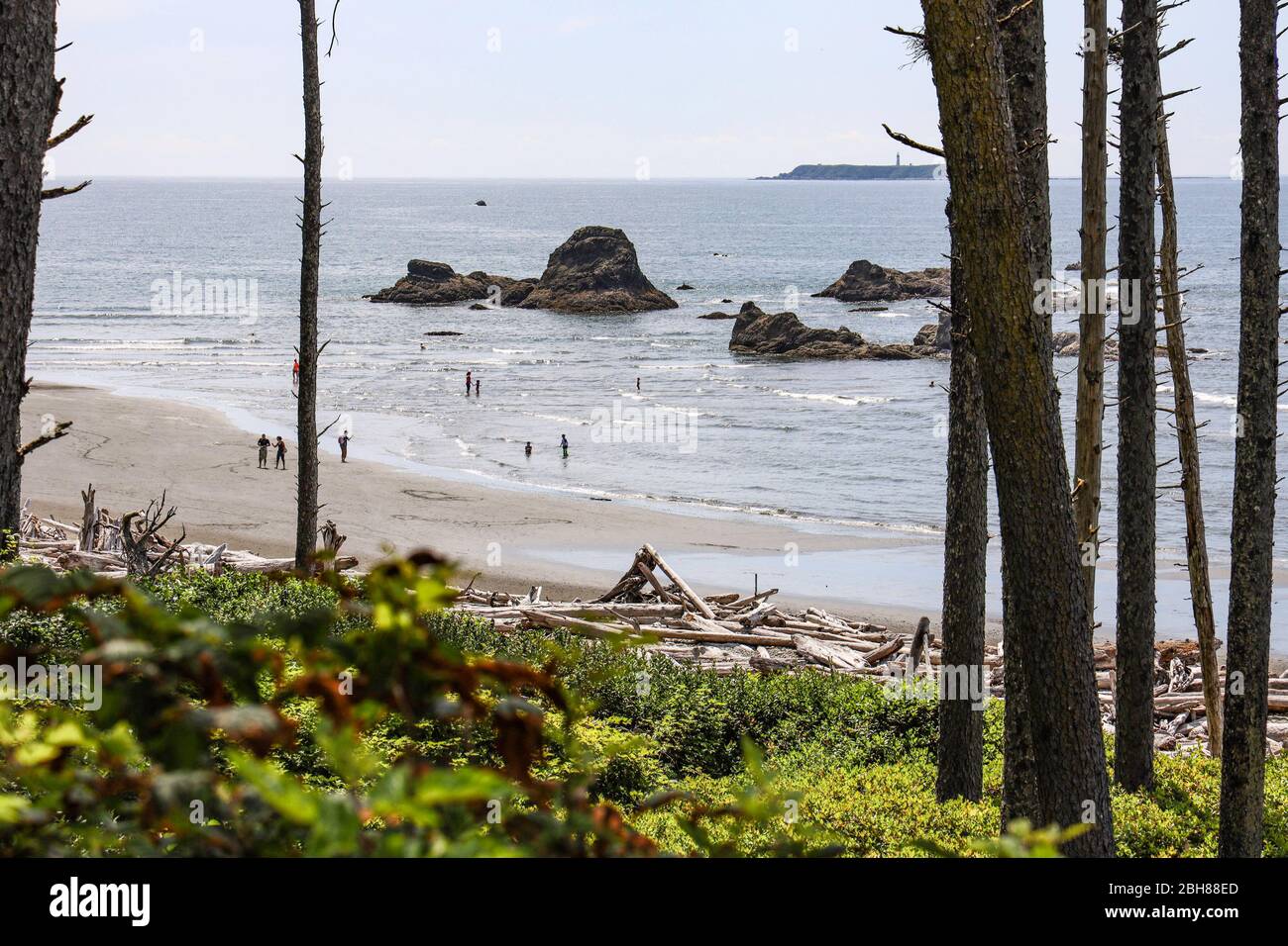 Destruction Island Lighthouse is seen here from Ruby Beach, Forks ...