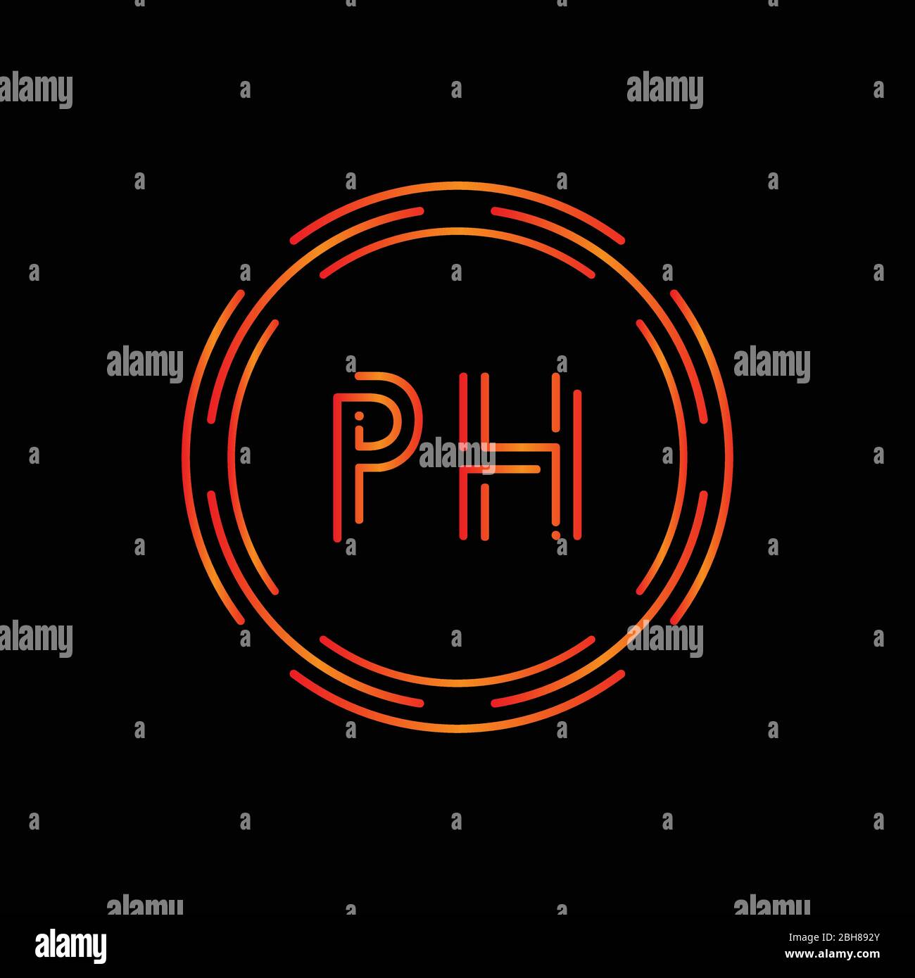 Initial Letter PH Logo Design Vector Template. PH Letter Logo Design ...
