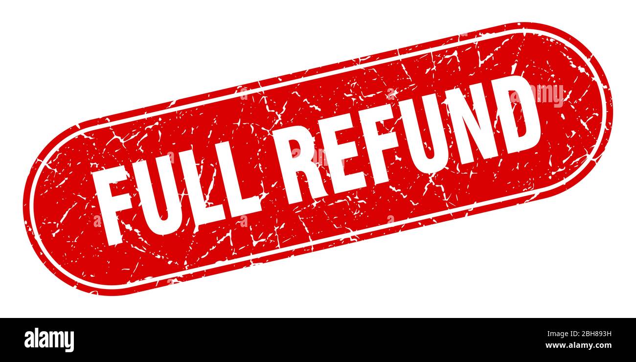 full refund sign. full refund grunge red stamp. Label Stock Vector ...