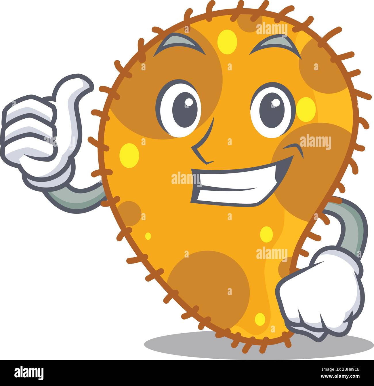 Pseudomonas cartoon character design making OK gesture Stock Vector ...