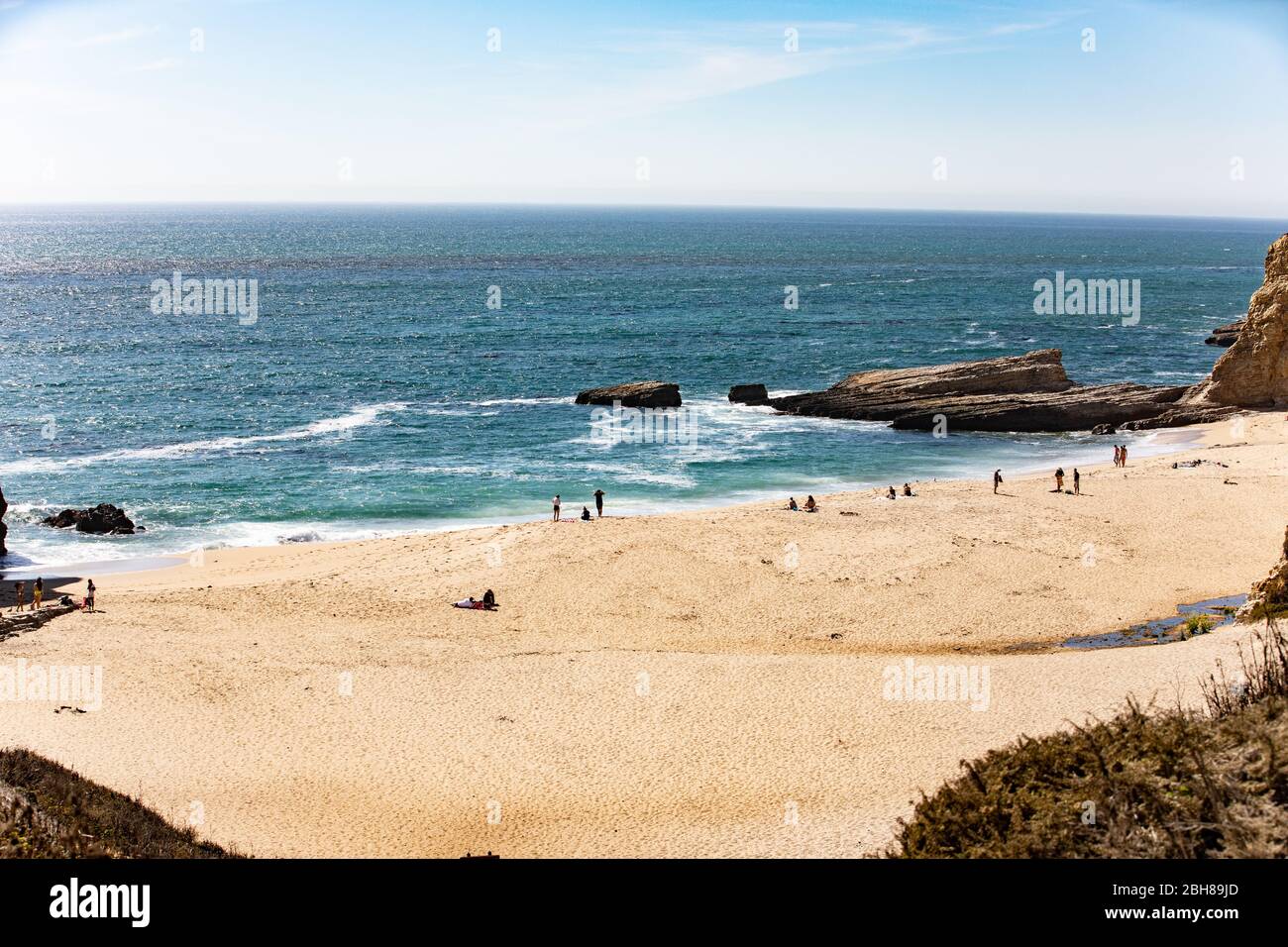 California coast line along the Pacific Ocean. A Beautiful View of the ...