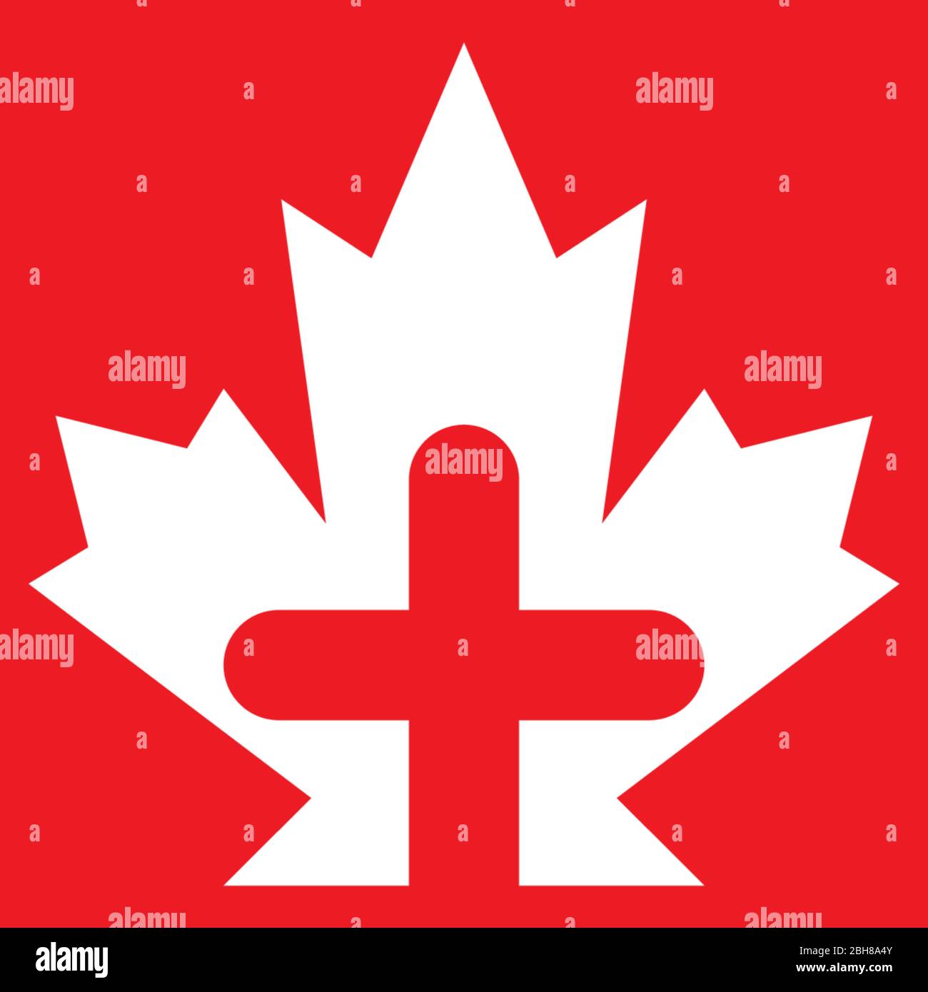 Maple leaf medical pharmacy logo icon illustration Stock Vector Image ...