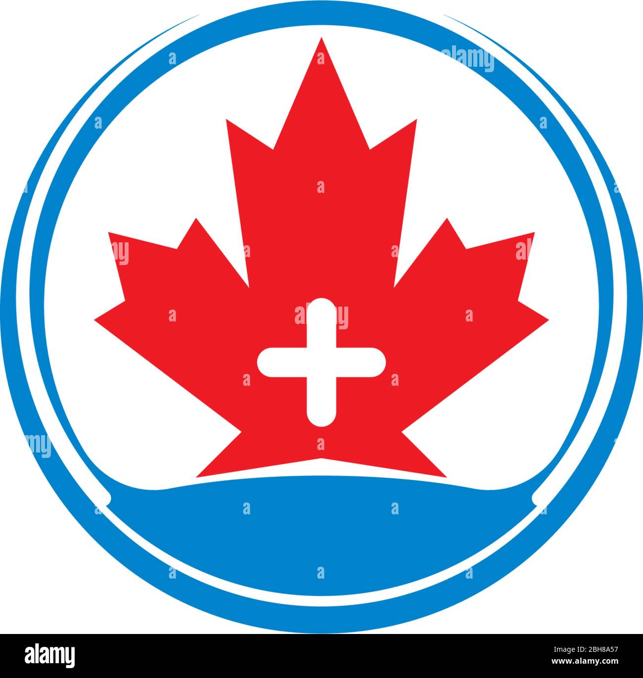 Maple leaf medical pharmacy logo icon illustration Stock Vector Image ...