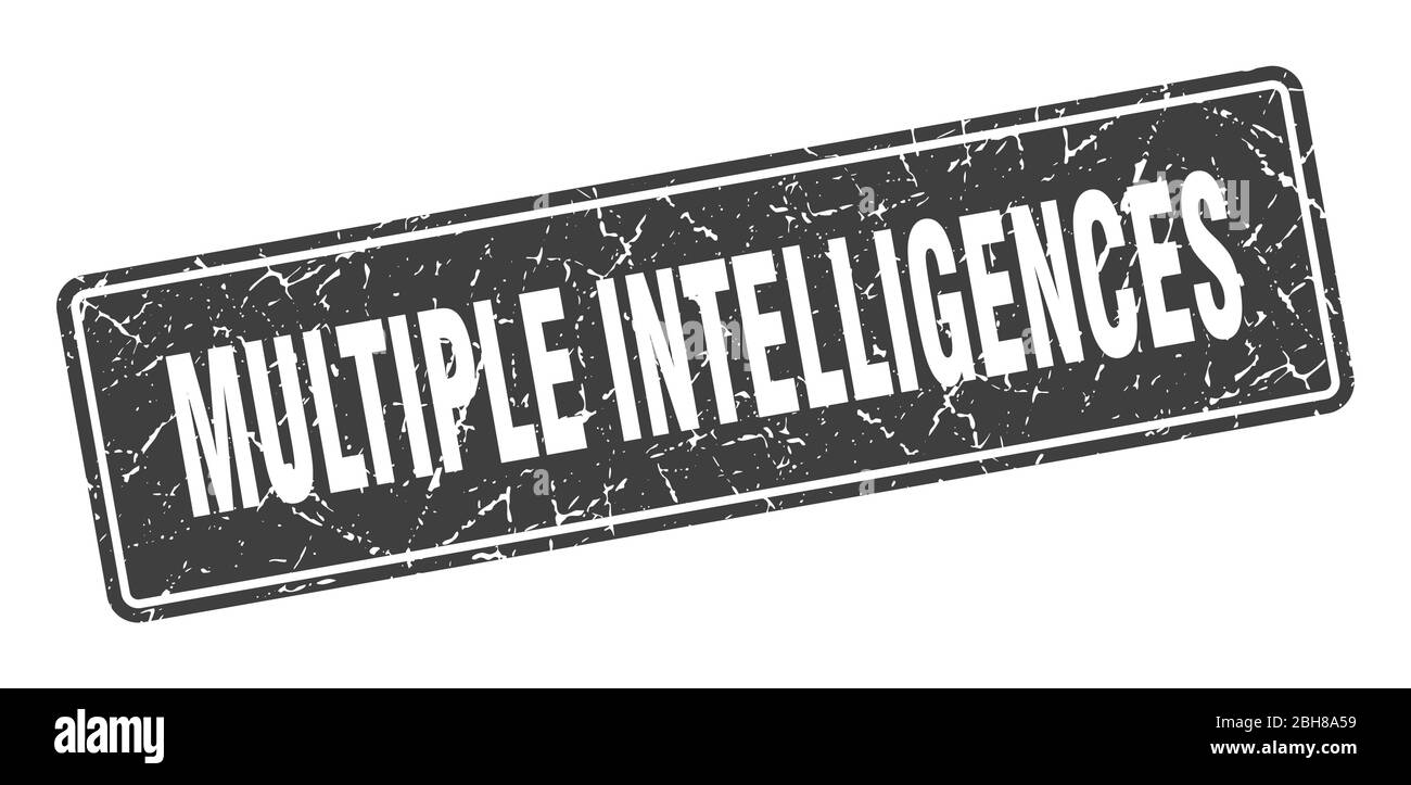 multiple intelligences stamp. multiple intelligences vintage black ...