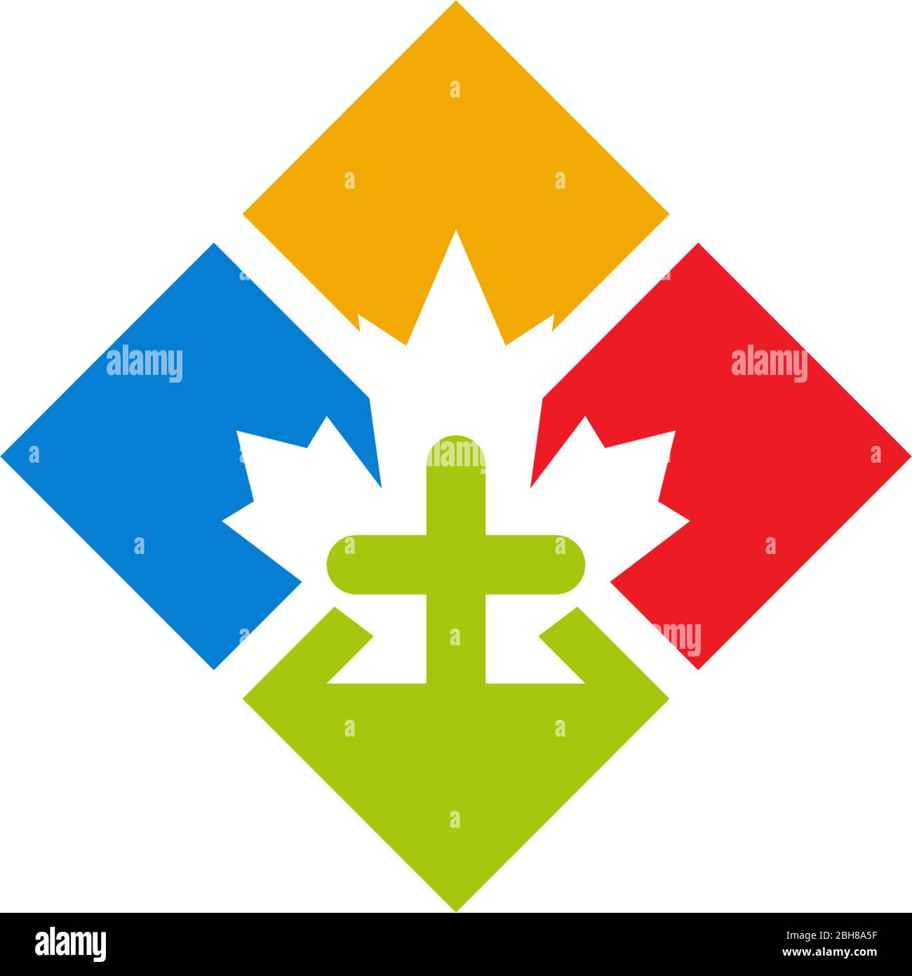 Maple leaf medical pharmacy logo icon illustration Stock Vector Image ...