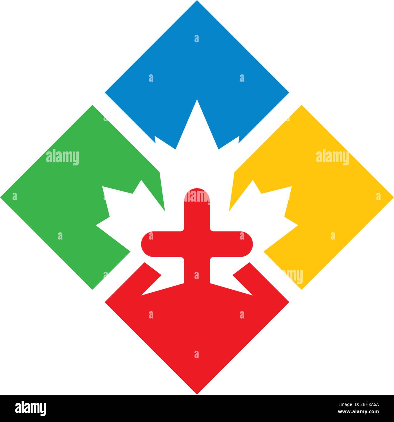 Maple leaf medical pharmacy logo icon illustration Stock Vector Image ...