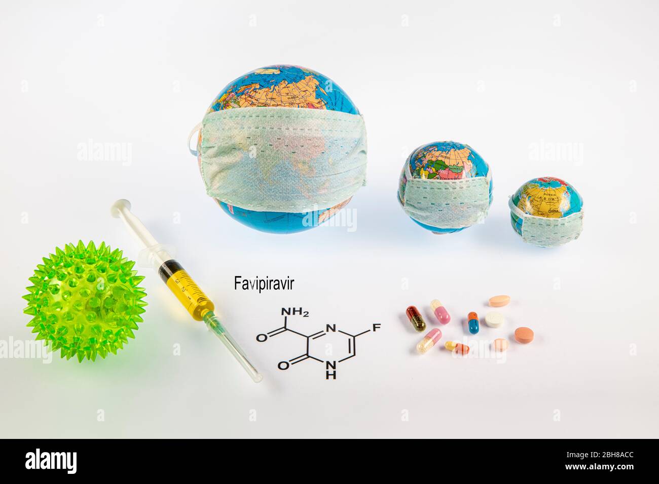 Structural chemical formula of favipiravir (avigan, T-705, favilavir ...