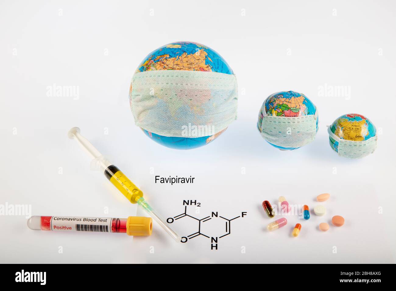 Structural chemical formula of favipiravir (avigan, T-705, favilavir ...