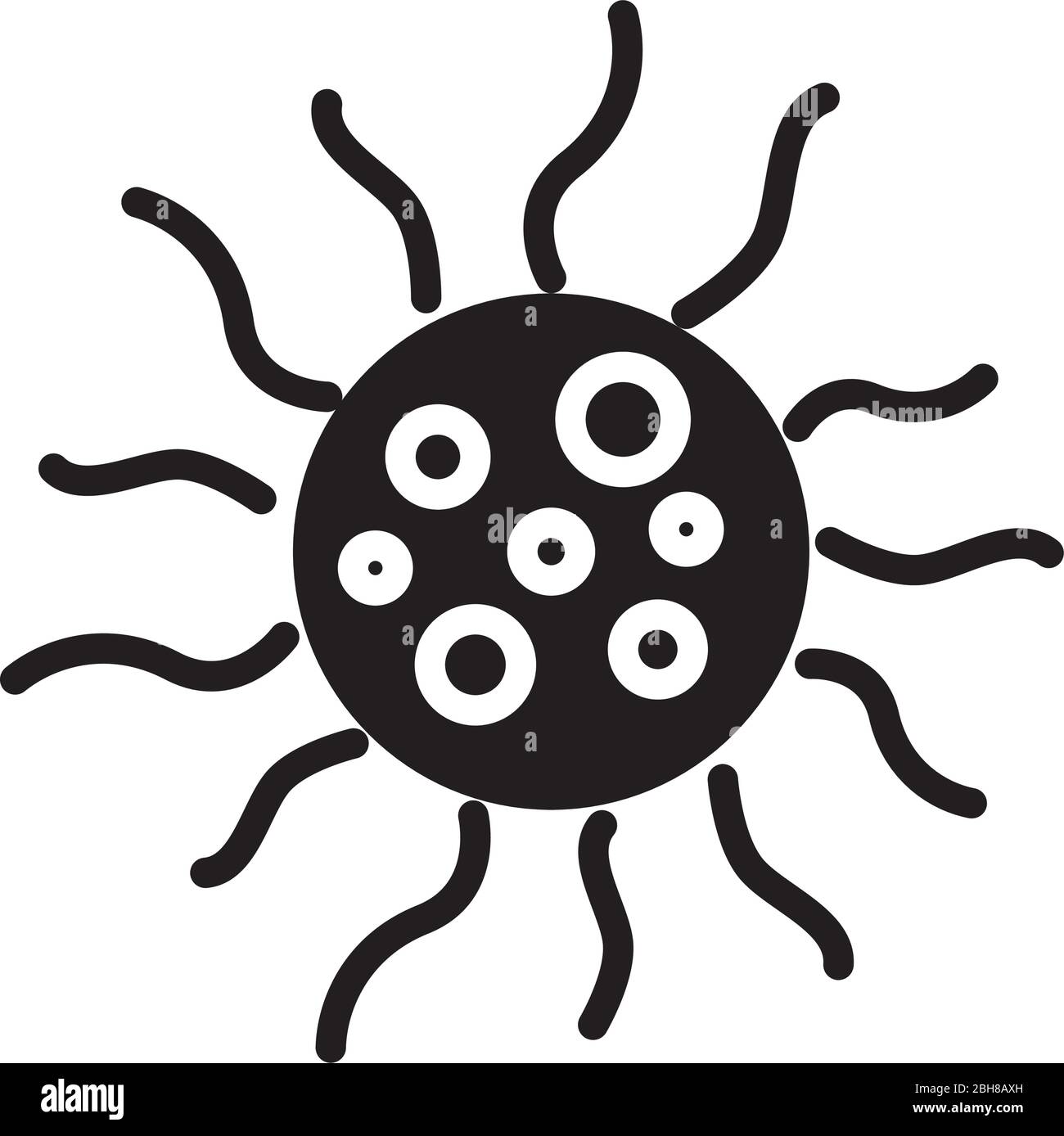 spore bacterium silhouette style icon Stock Vector Image & Art - Alamy