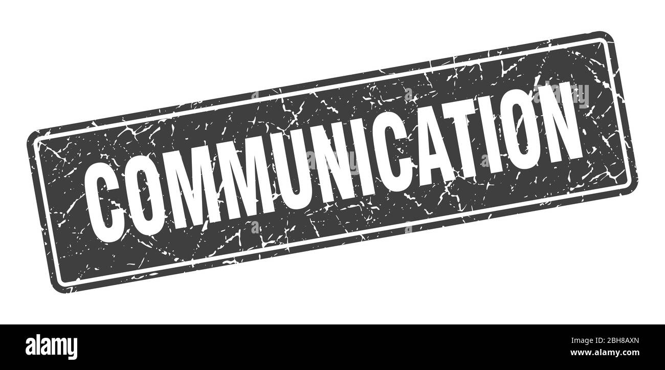 communication stamp. communication vintage black label. Sign Stock ...