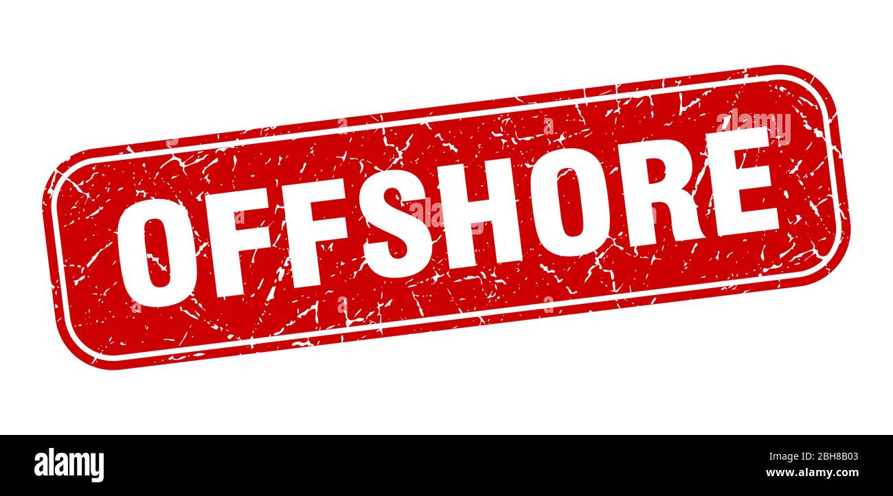 offshore stamp. offshore square grungy red sign Stock Vector Image ...