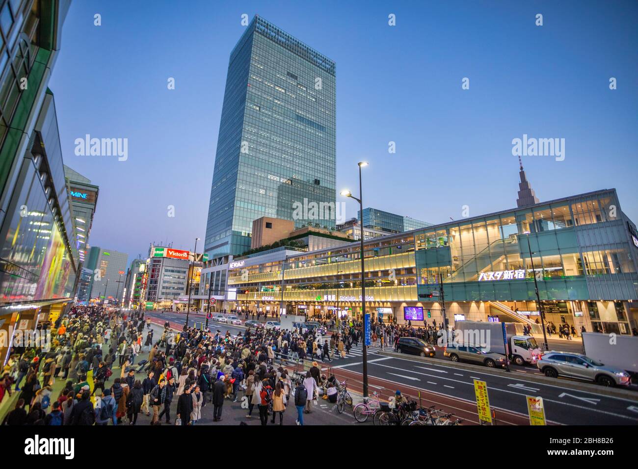 Japan, Tokyo City, Shinjuku District, Shinjuku Station South Side Stock ...
