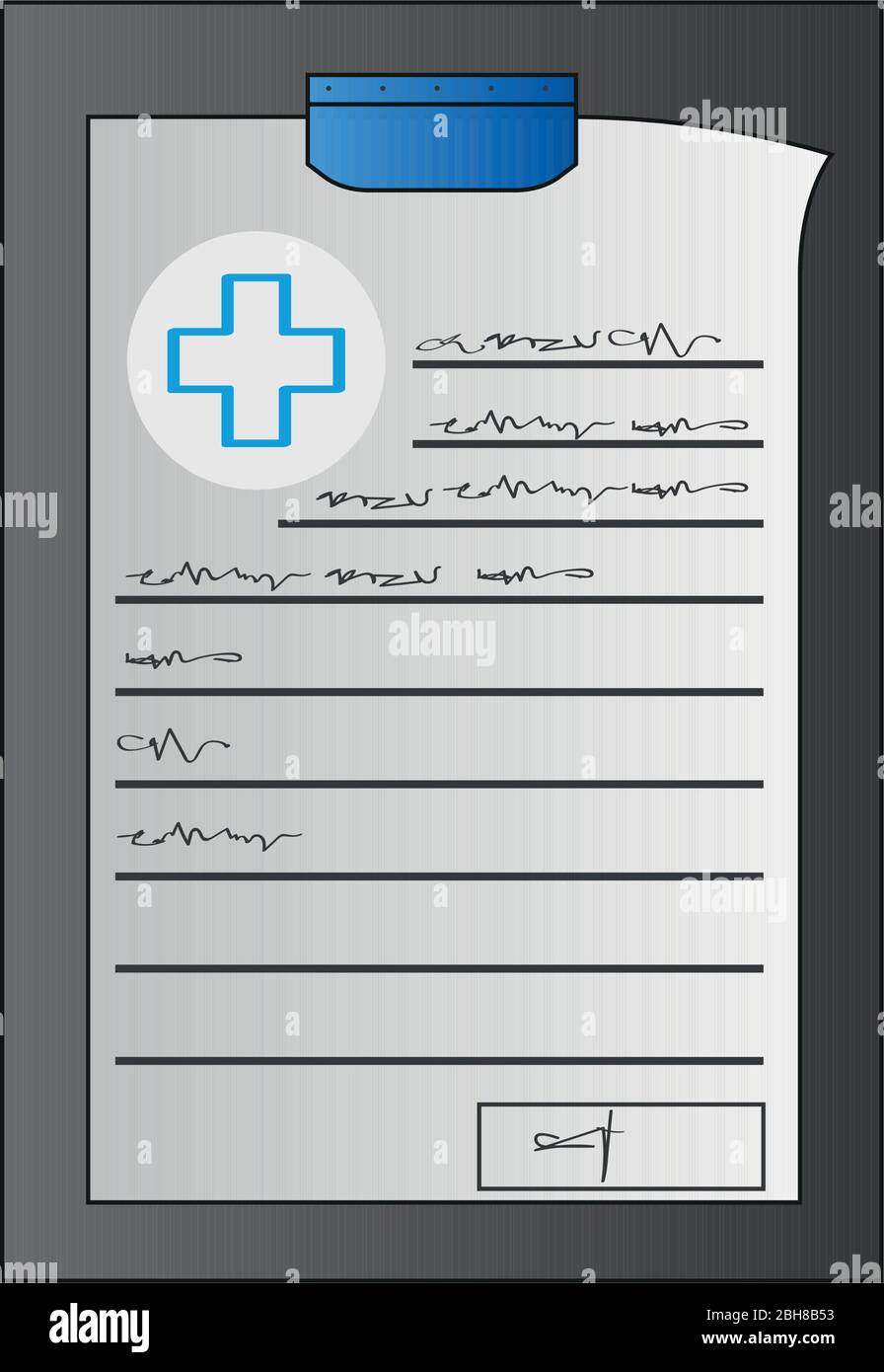 Illustration medical record concept Cut Out Stock Images & Pictures - Alamy