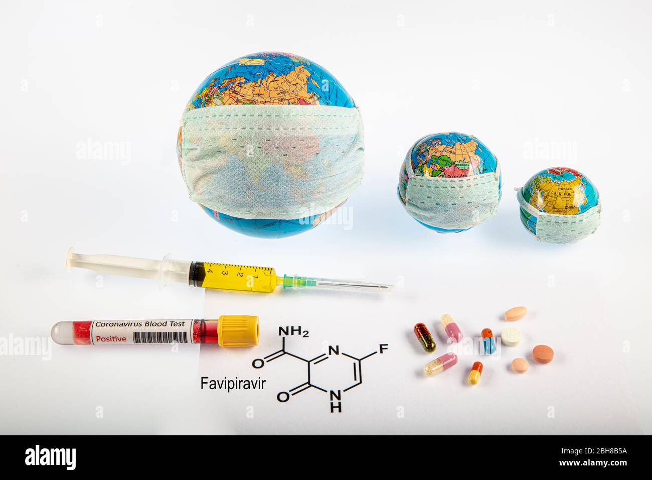 Structural chemical formula of favipiravir (avigan, T-705, favilavir ...
