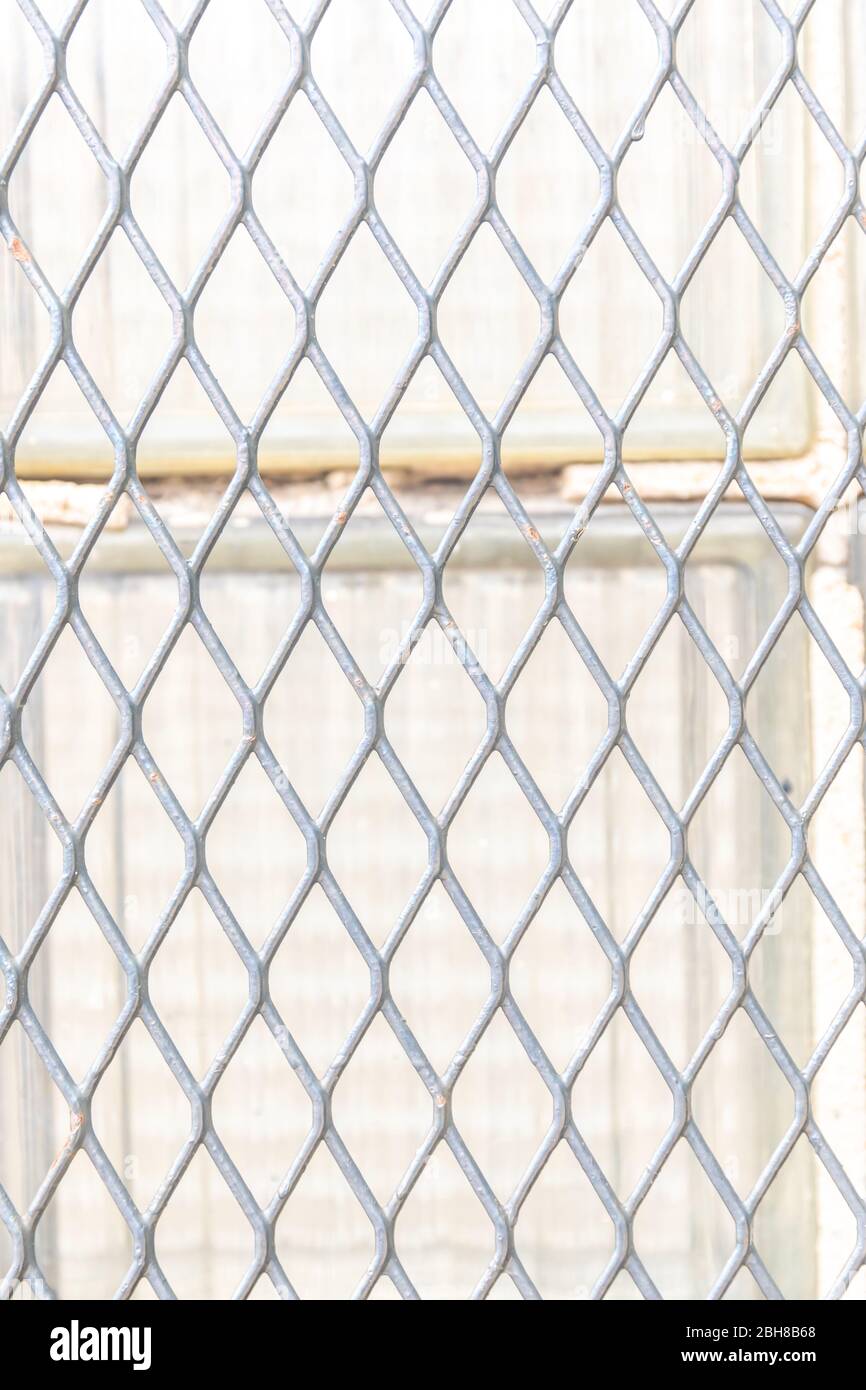 Old diamond shaped iron bars for window Stock Photo - Alamy