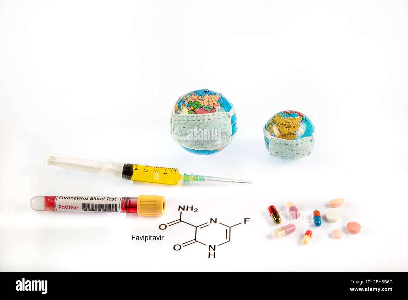 Structural chemical formula of favipiravir (avigan, T-705, favilavir ...