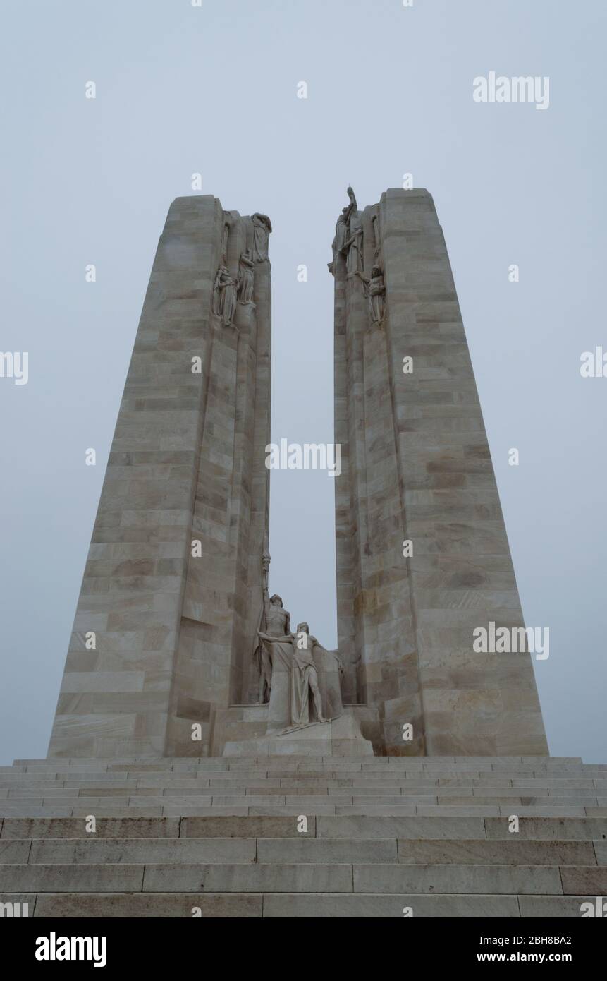 Vimy Ridge, Arras, France: Nov 19, 2012: The Canadian National Memorial ...