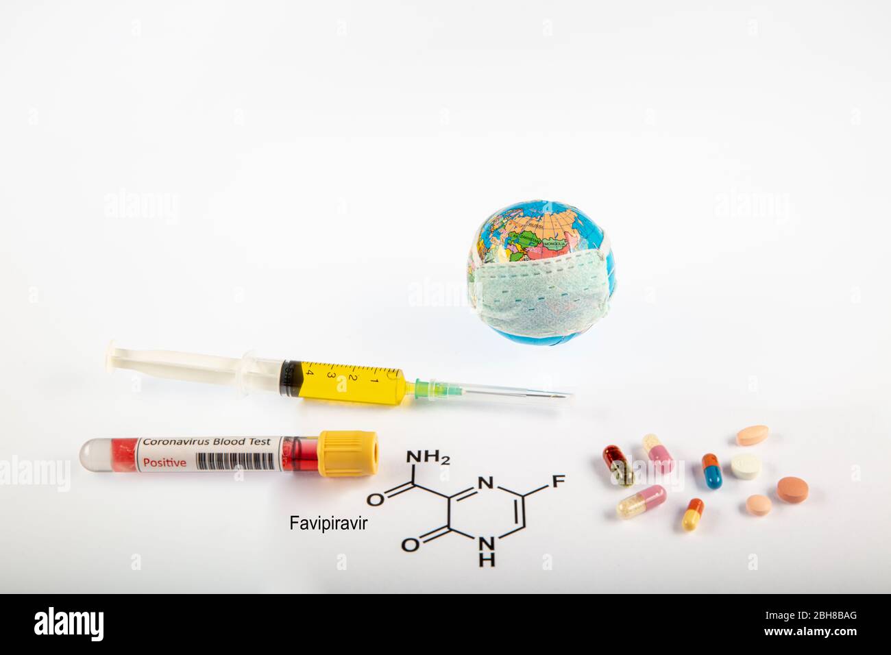 Structural chemical formula of favipiravir (avigan, T-705, favilavir ...