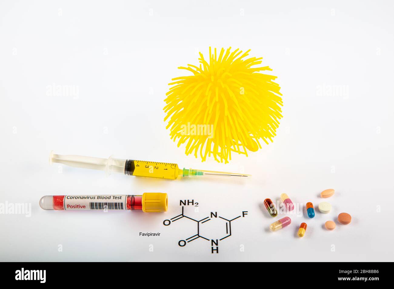 Structural chemical formula of favipiravir (avigan, T-705, favilavir ...