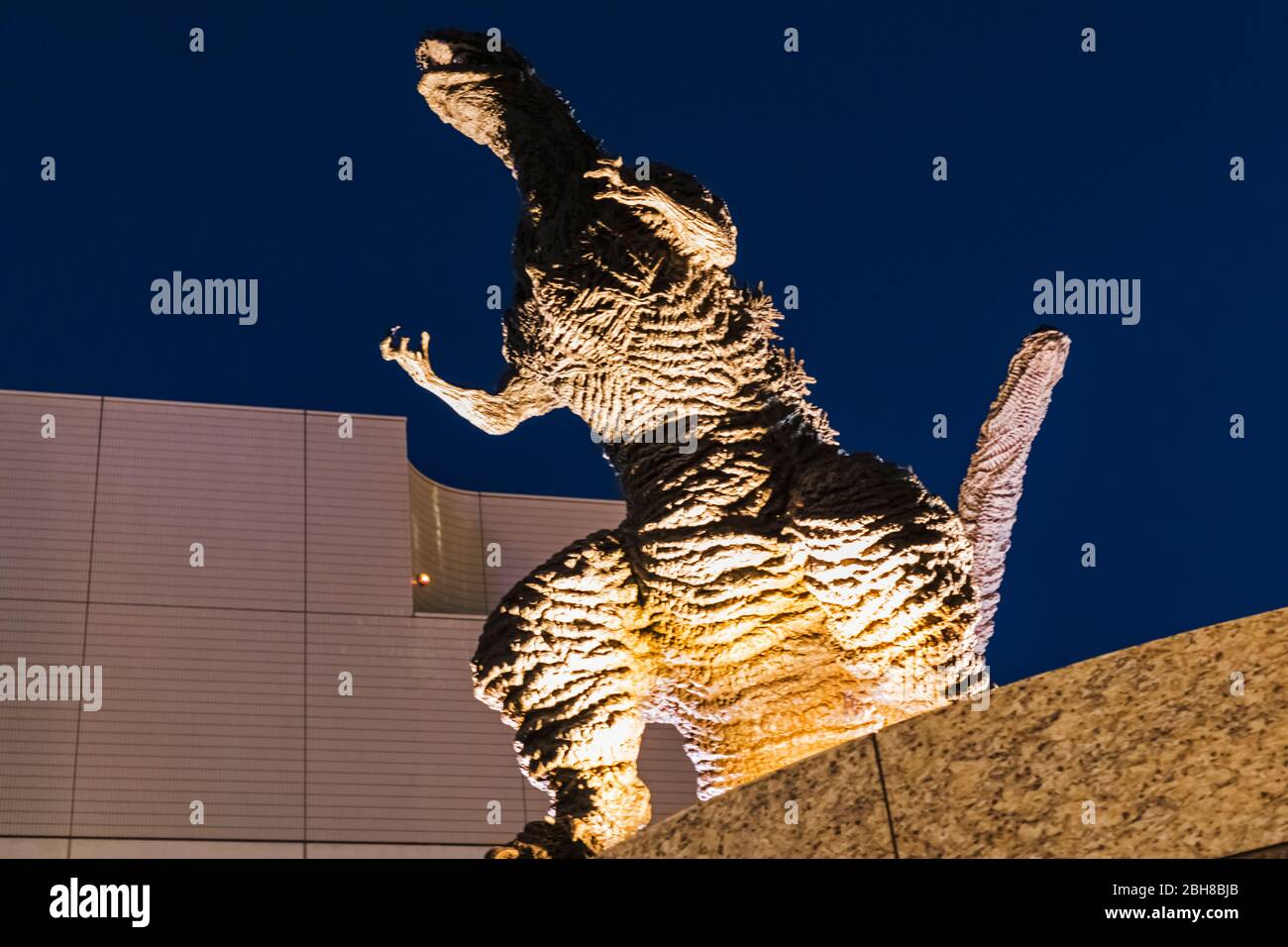 Japan, Honshu, Tokyo, Yurakucho, Hibiya, Godzilla Square, Giant Statue ...