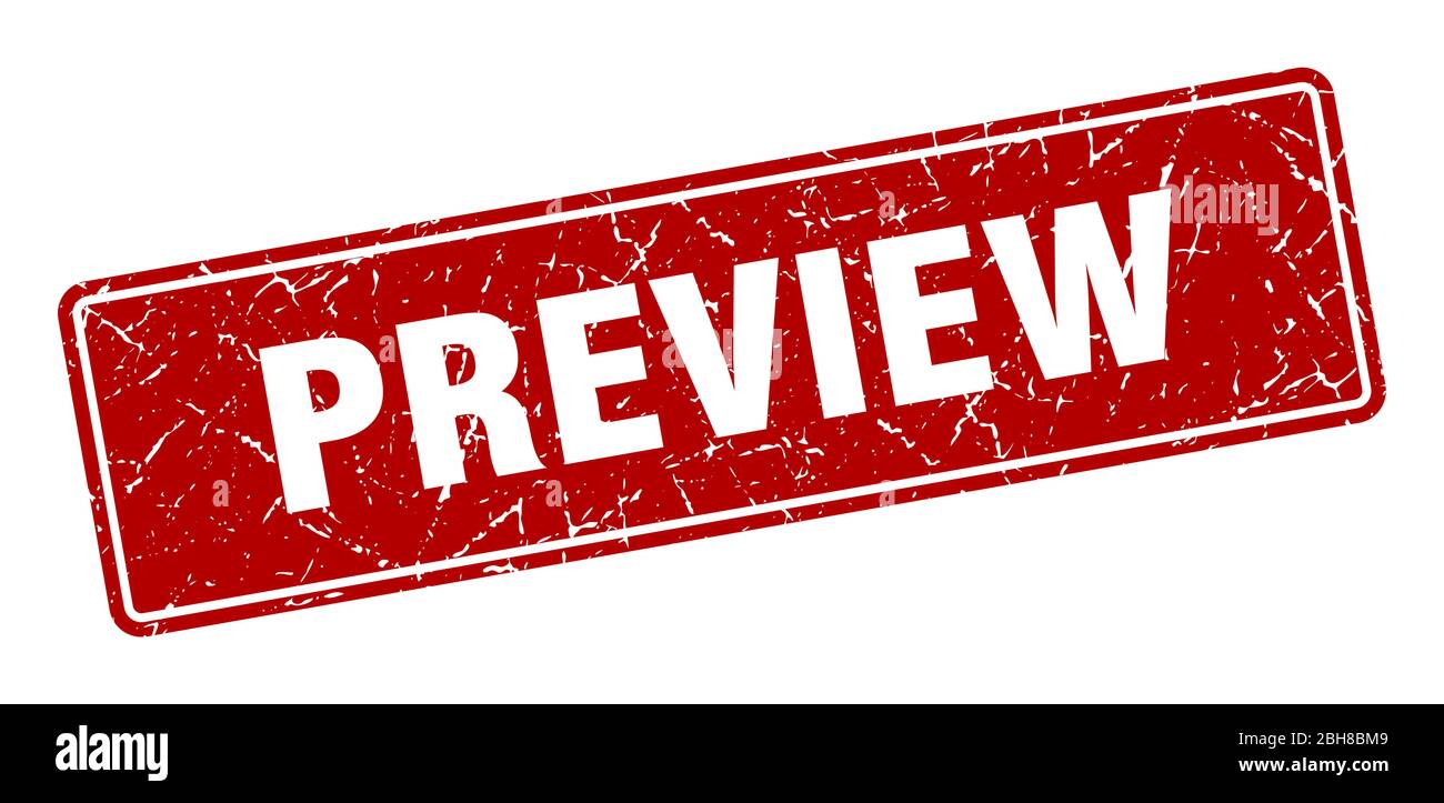 preview stamp. preview vintage red label. Sign Stock Vector Image & Art ...
