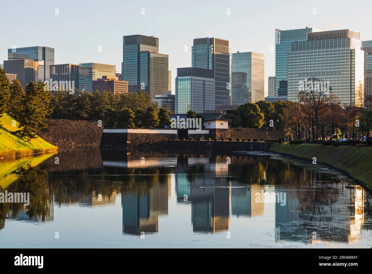 Japan, Honshu, Tokyo, Hibiya, Imperial Palace, Sakuradamon Gate and ...