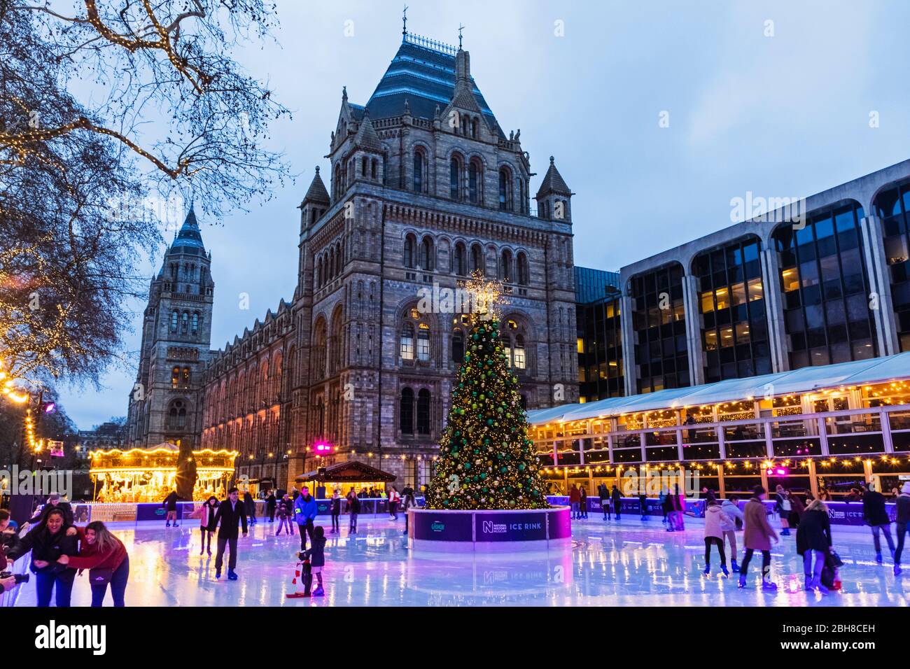 Natural history museum london ice rink hi-res stock photography and ...