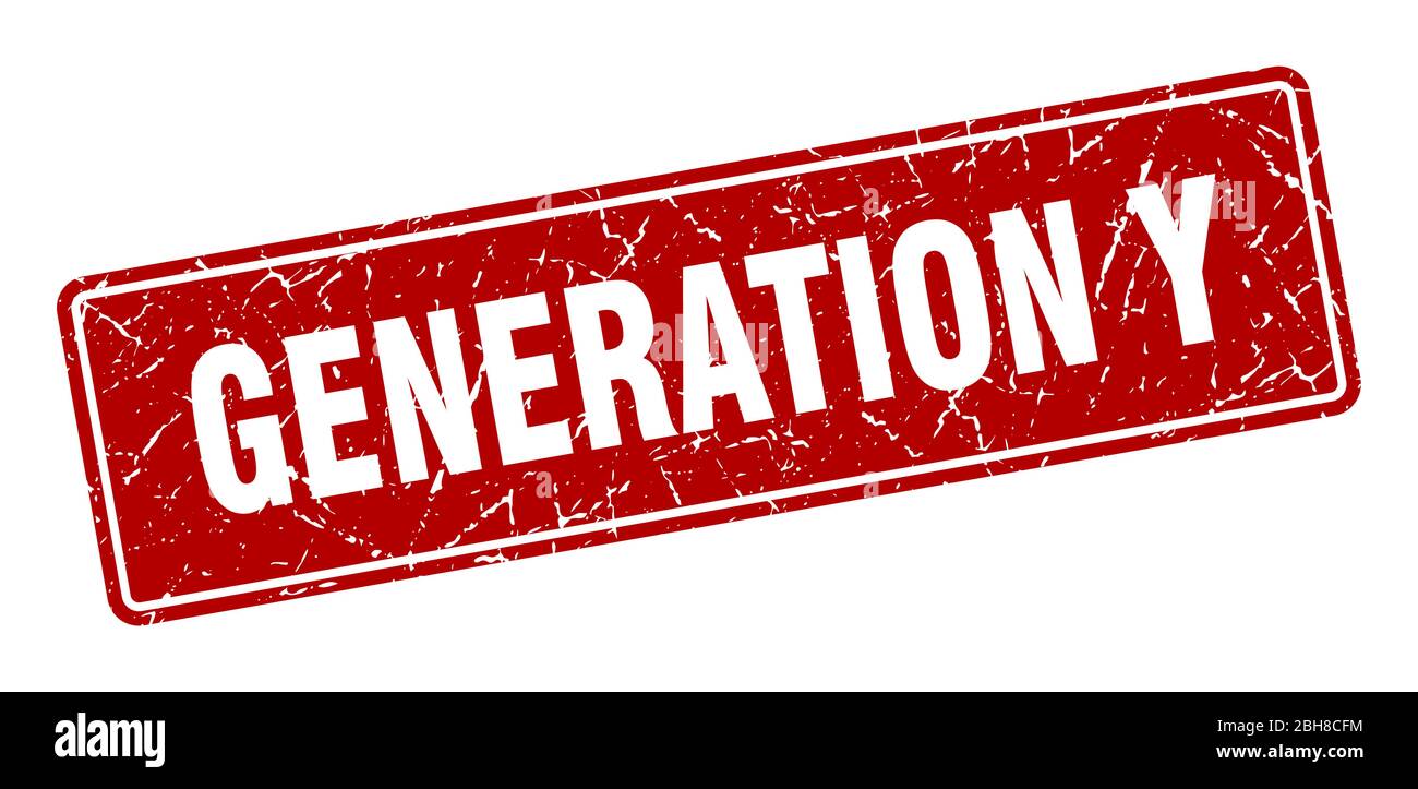 generation y stamp. generation y vintage red label. Sign Stock Vector ...