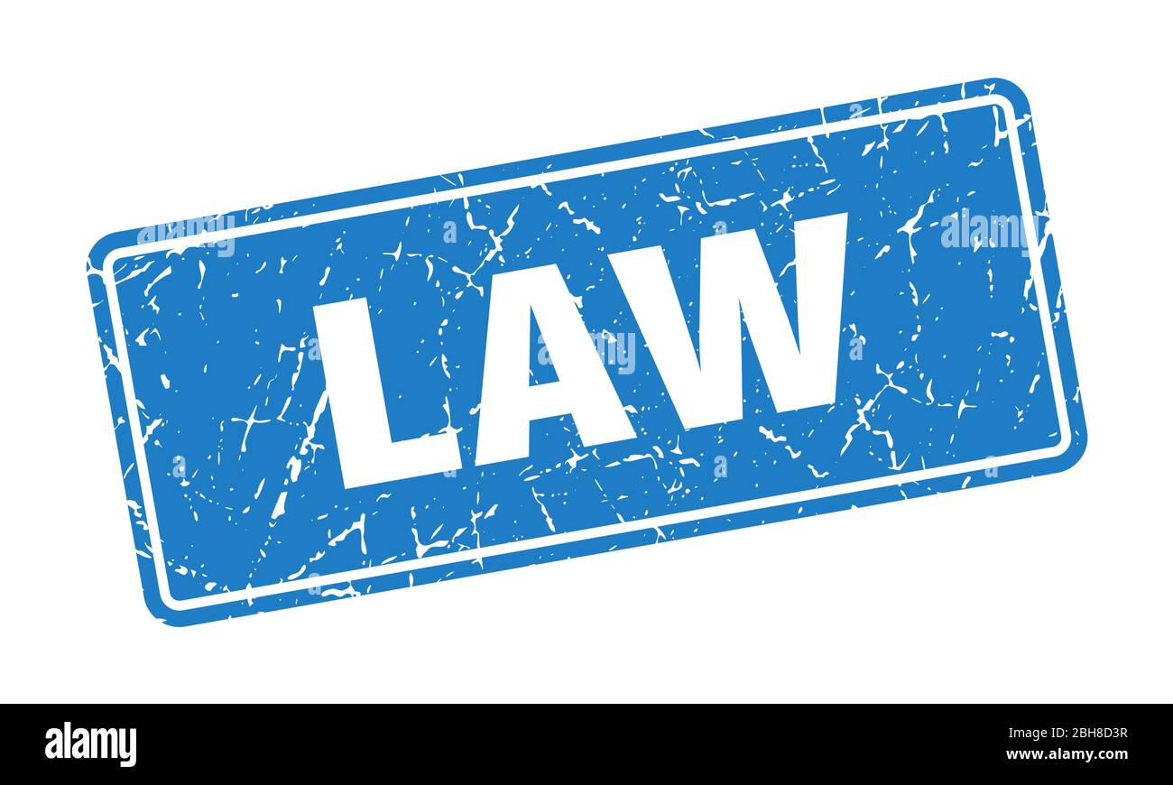 law stamp. law vintage blue label. Sign Stock Vector Image & Art - Alamy
