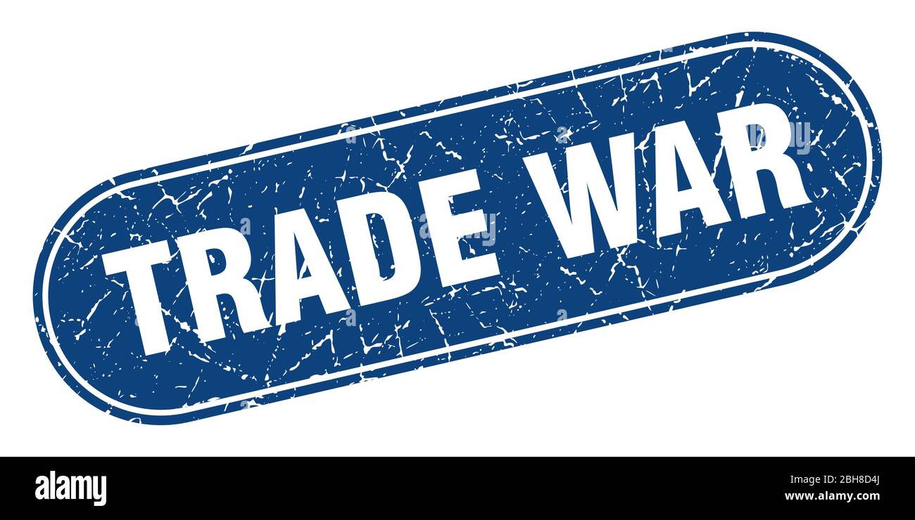 trade war sign. trade war grunge blue stamp. Label Stock Vector Image ...