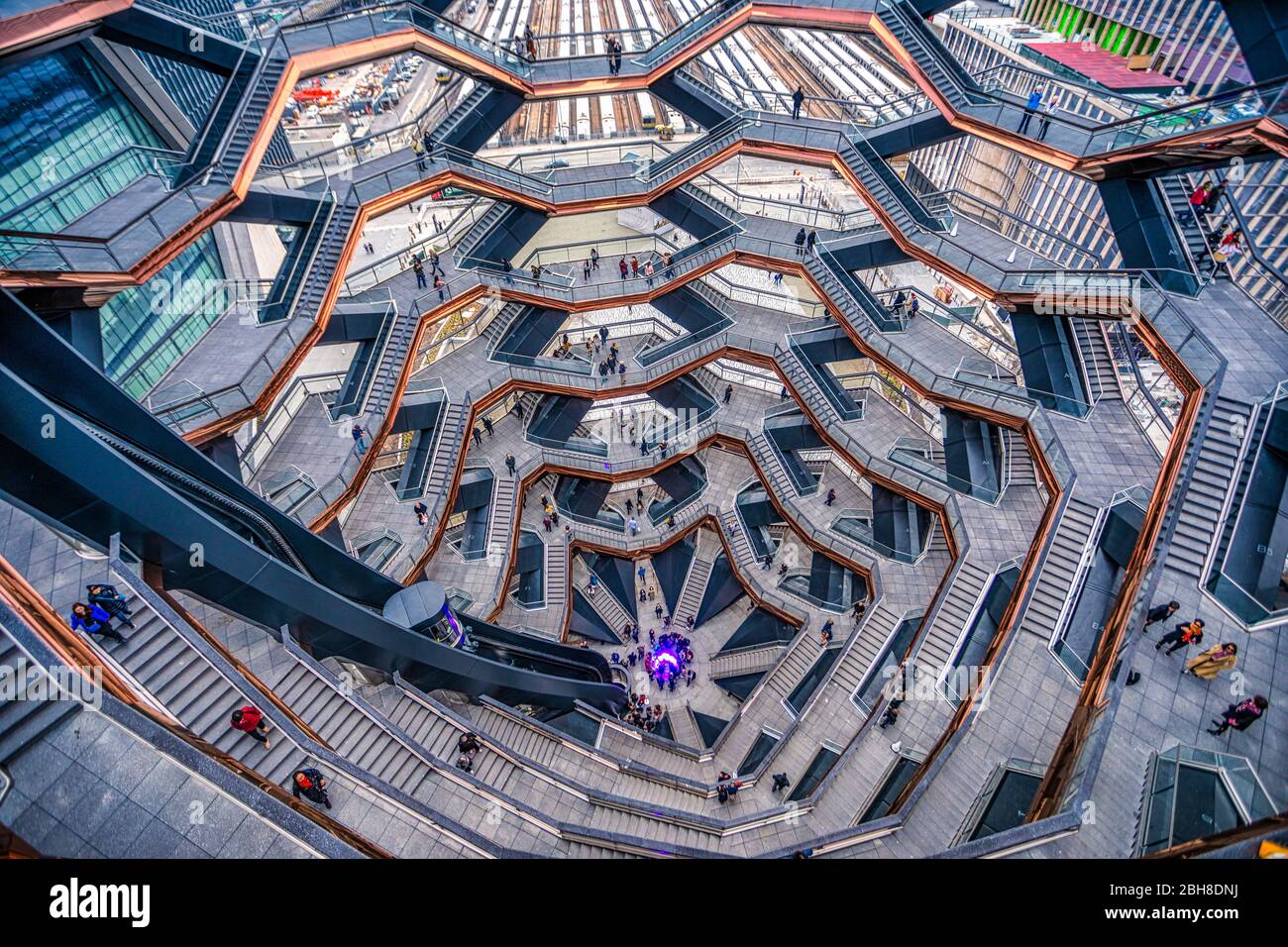 USA, New York City, Manhattan, Midtown, Hudson Yards, The Vessel Stock ...