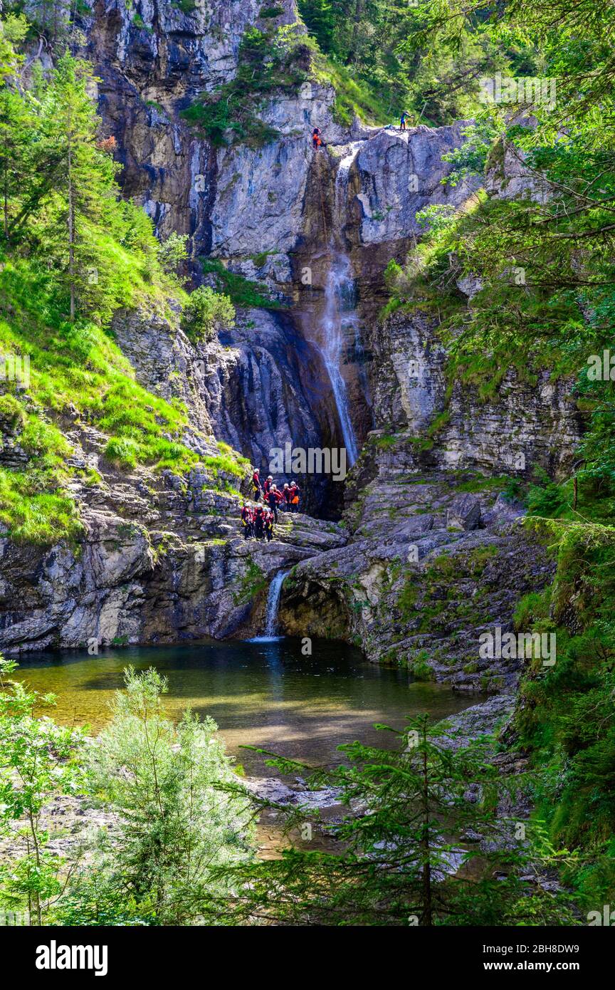 Beautiful scenery of Stuibenfälle - River and waterfall at Reutte in ...