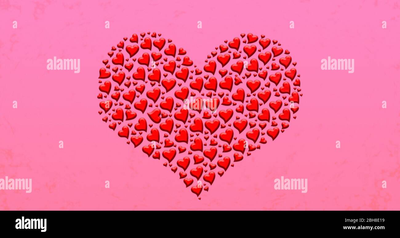 Heart filled background with abstract tiny patterns of hearts Stock ...