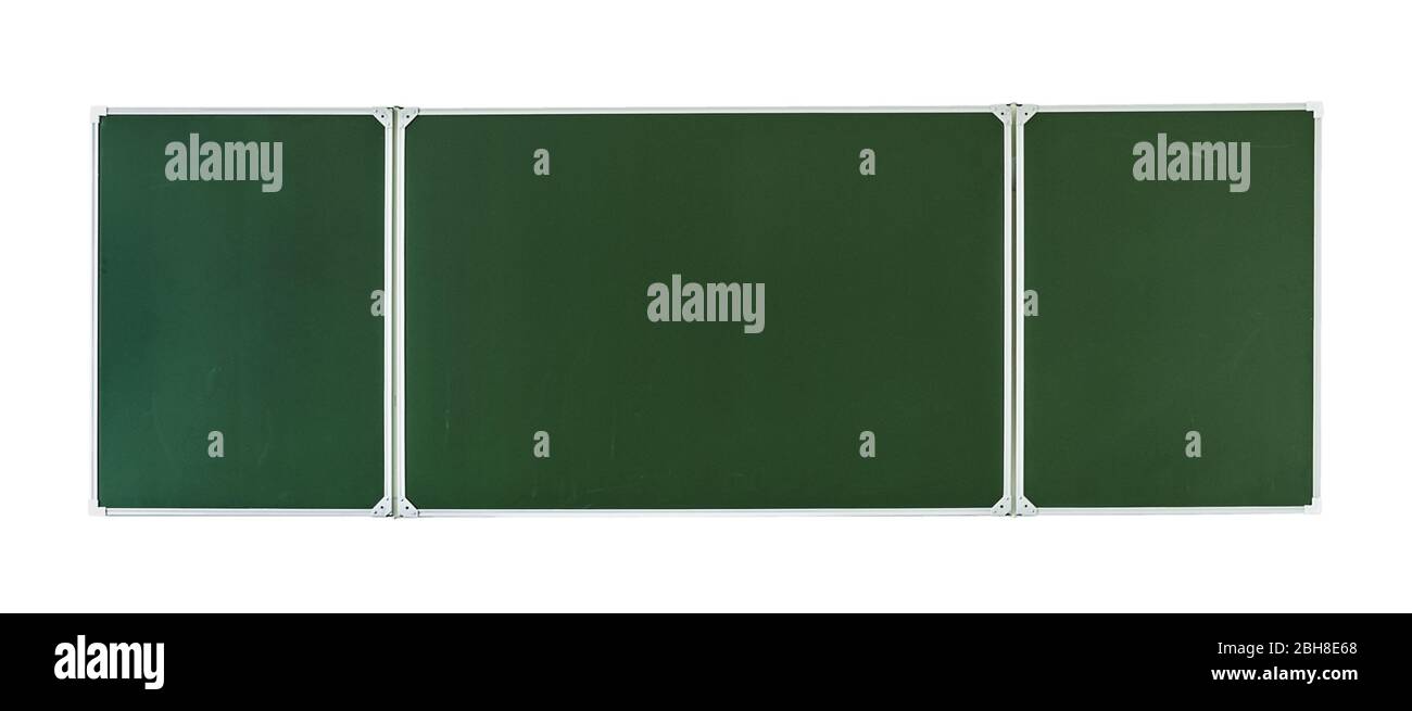 Empty dark green school board isolated on a white background Stock ...