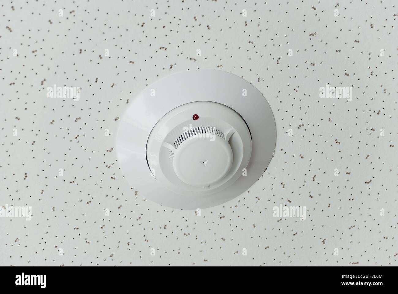 White fire alarm is on the ceiling Stock Photo - Alamy