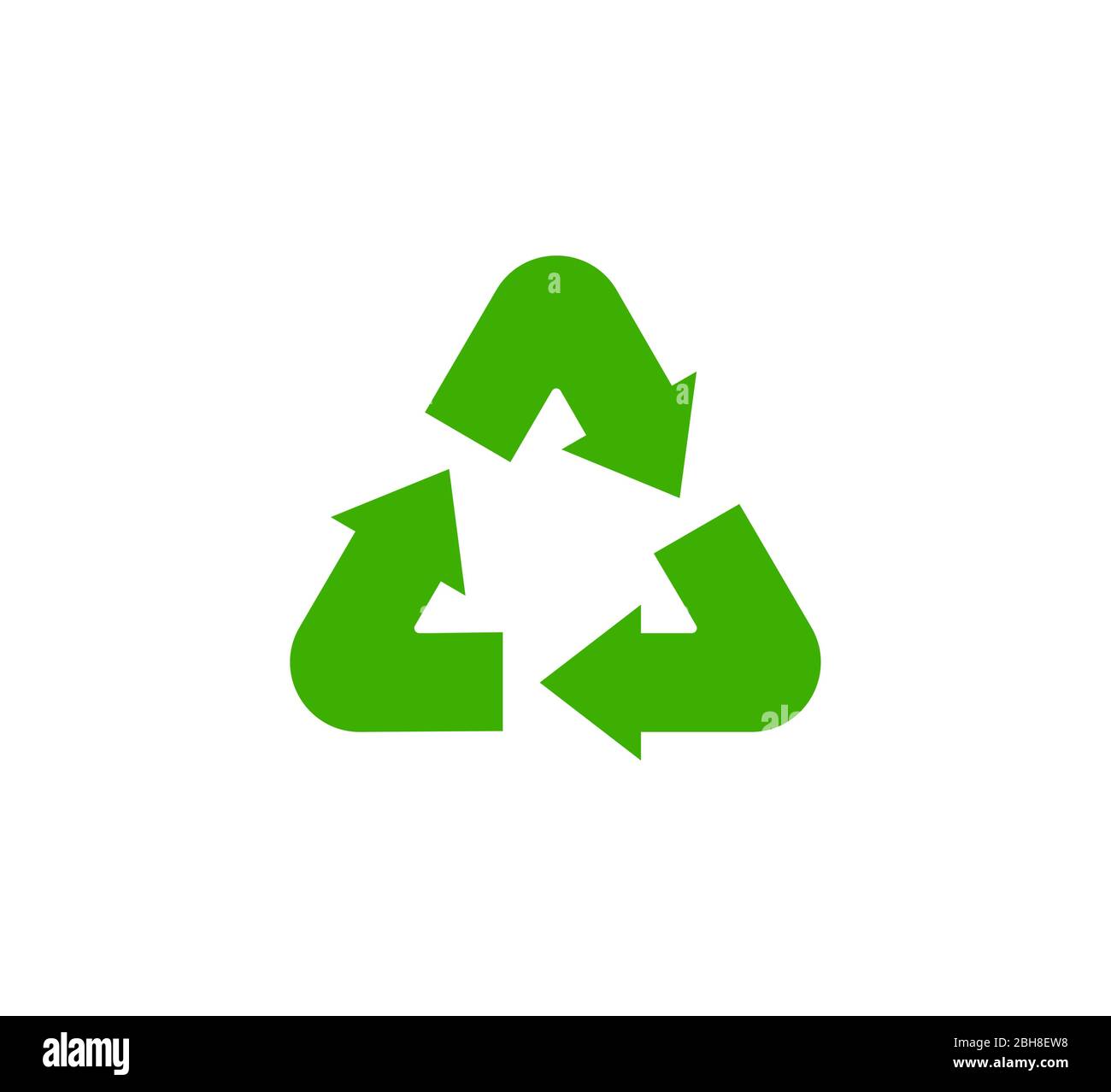 Recycle icon, garbage sorting symbol, waste recycling sign, green ...