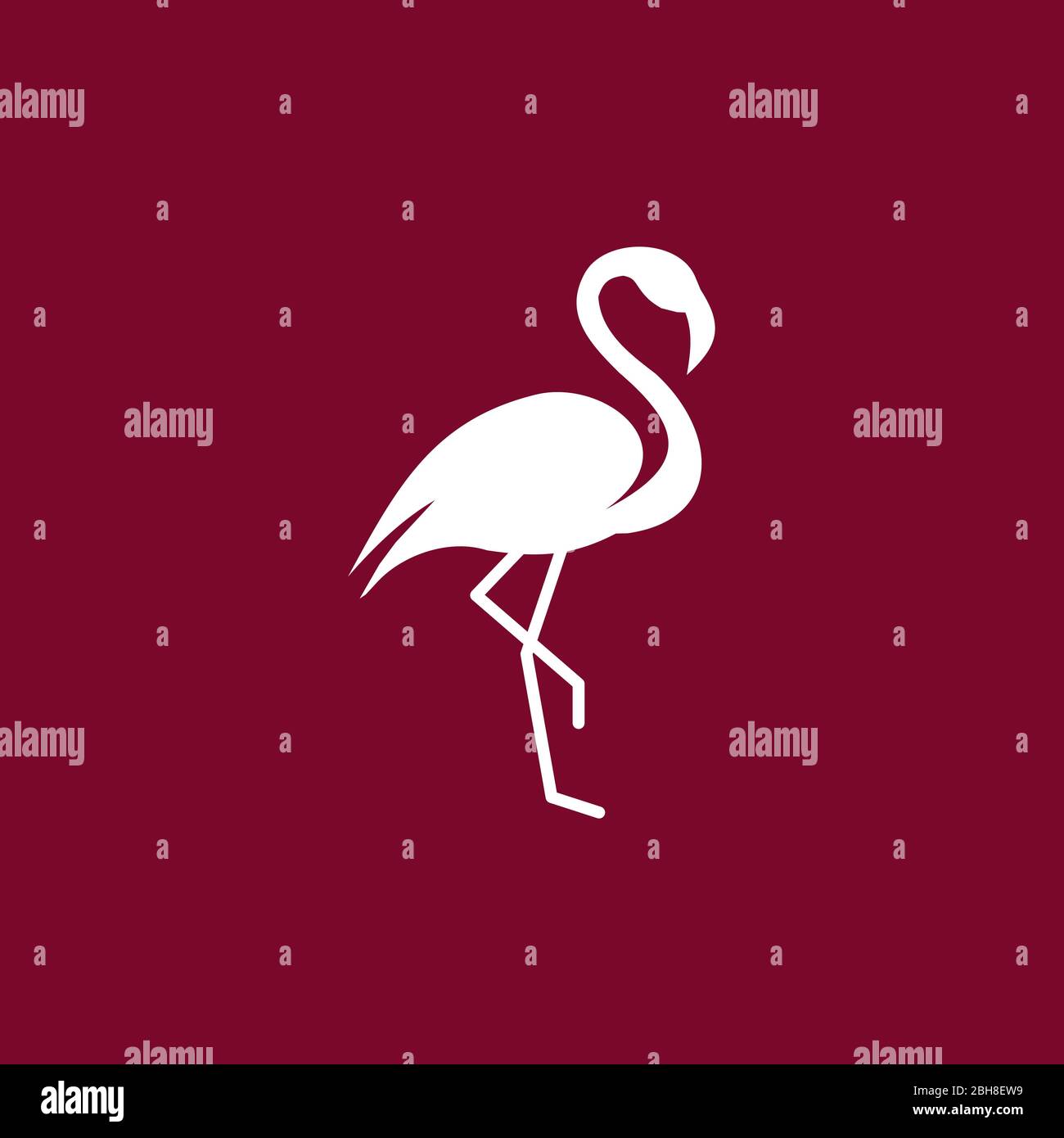 Flamingo bird icon logo design vector template Stock Vector Image & Art ...