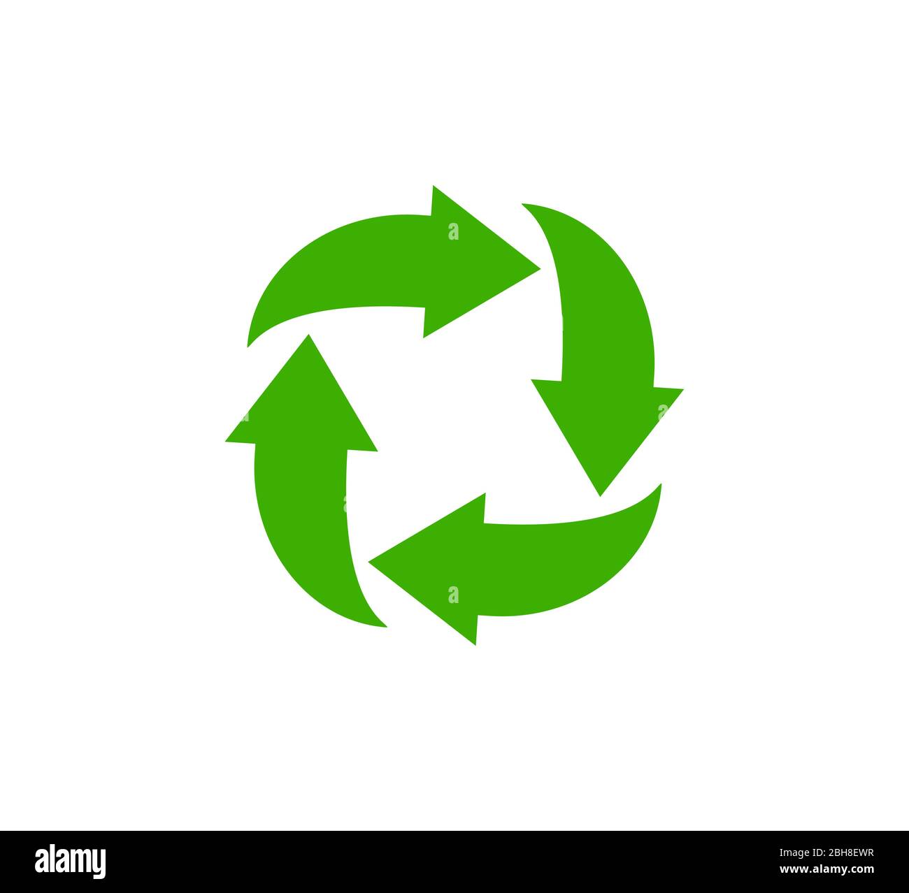 Recycle icon, garbage sorting symbol, waste recycling sign, green ...