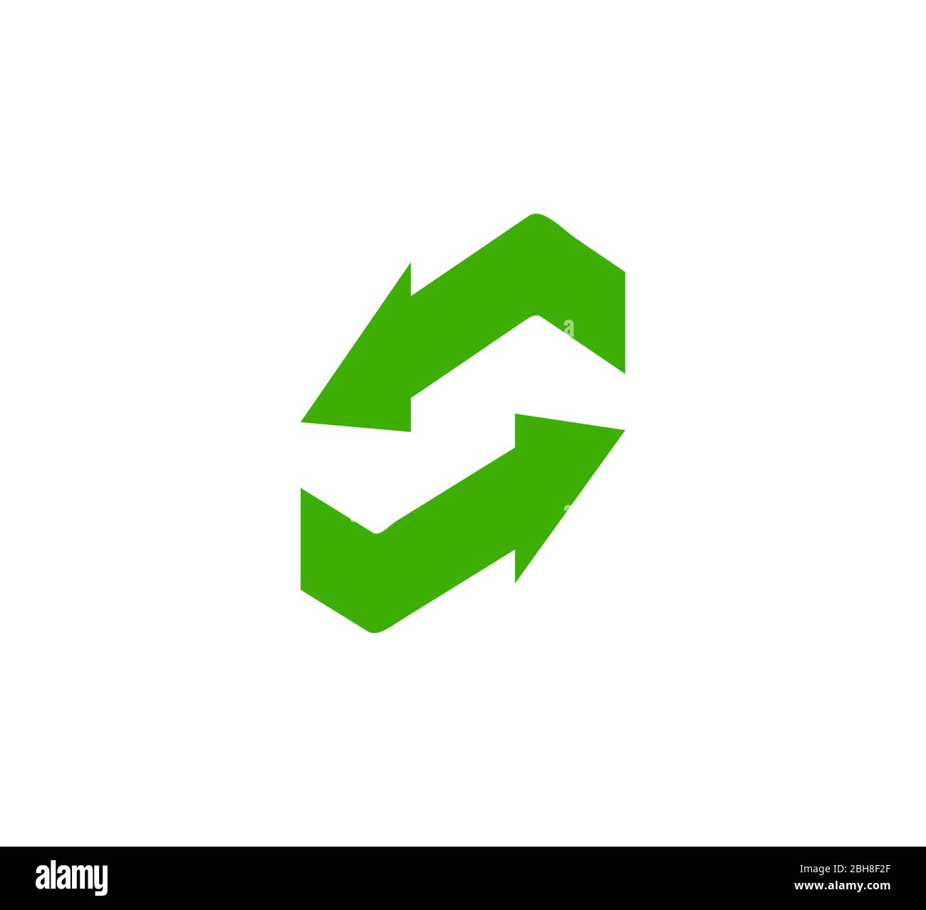 Recycle icon, garbage sorting symbol, waste recycling sign, green ...